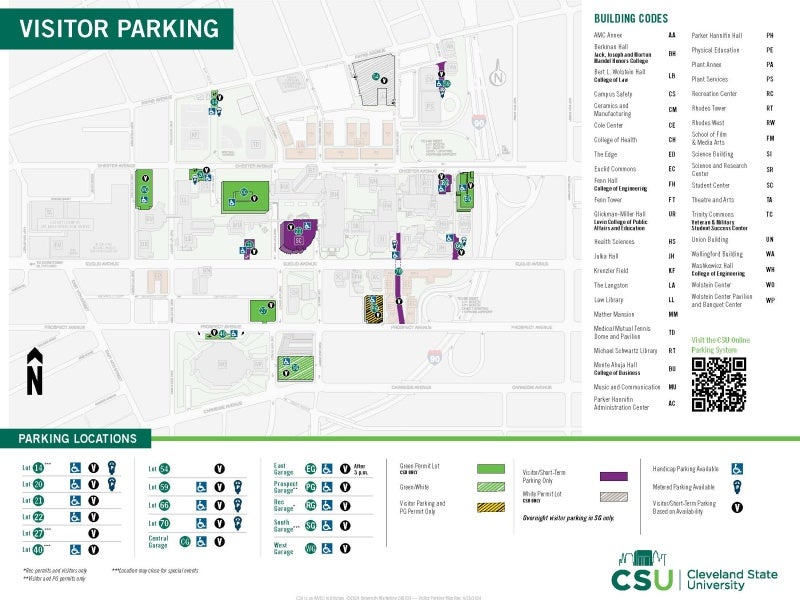 Parking Maps | Cleveland State University