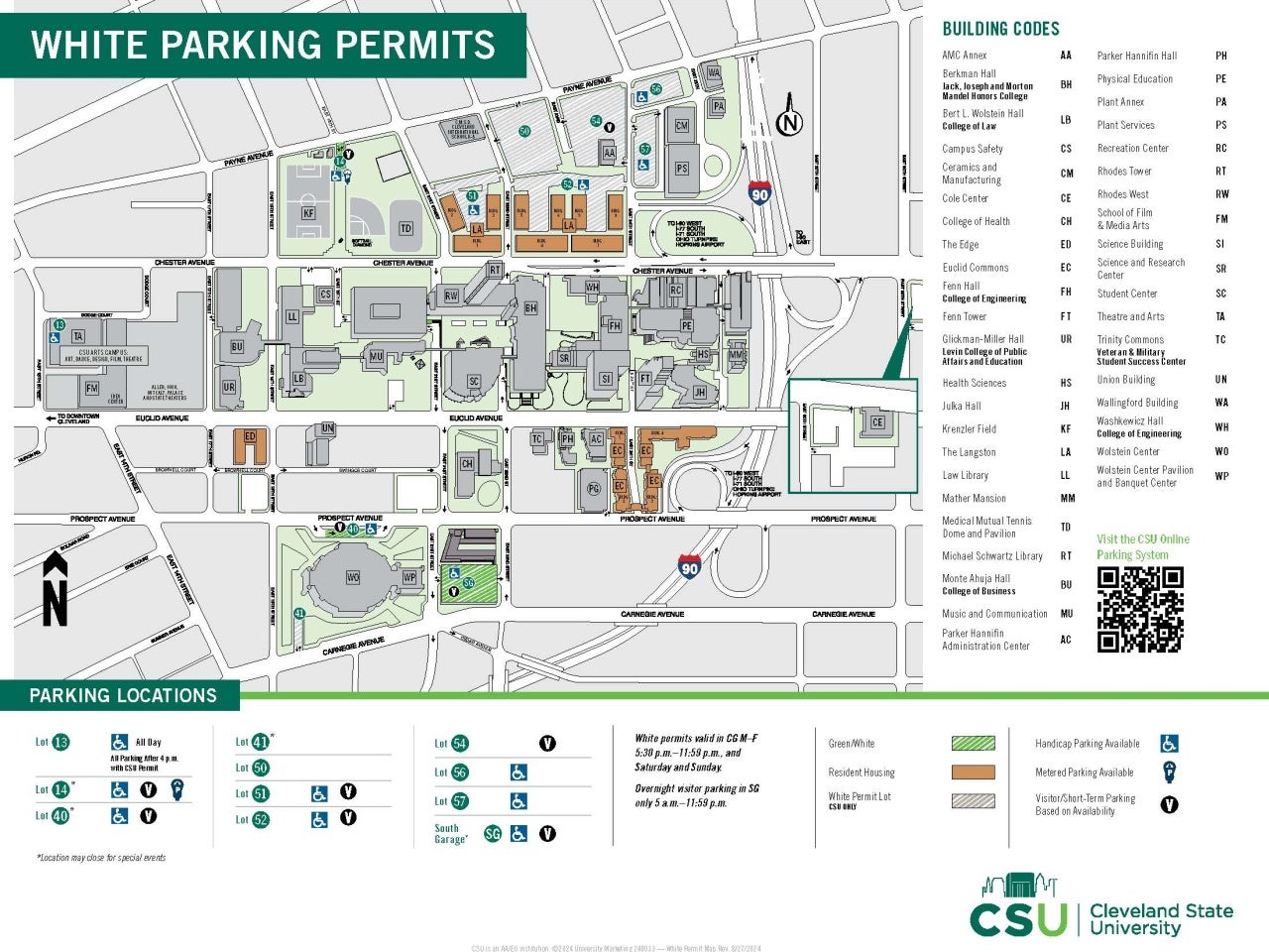 Parking Maps | Cleveland State University