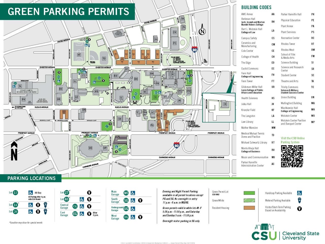Parking Maps | Cleveland State University